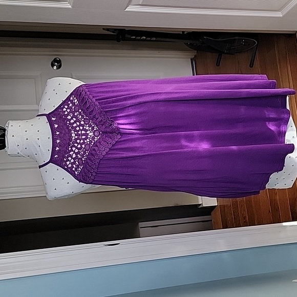 MIHOLL | Tops | Purple Halter Tunic Length Tank Top | Poshmark